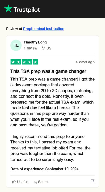 TSA Practice Test - Free Practice for New & Legacy Format in 2024